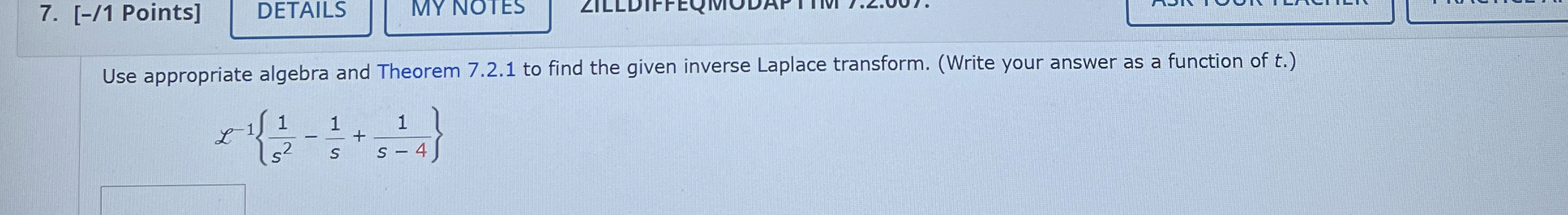 Solved [-/1 ﻿Points]Use appropriate algebra and Theorem | Chegg.com