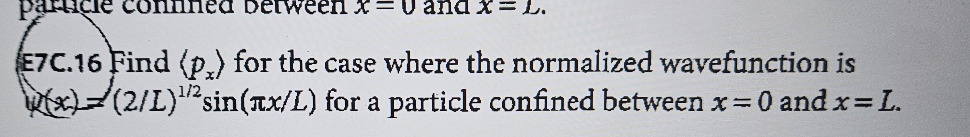 Solved E7C. 16 ﻿Find (:px:) ﻿for the case where the | Chegg.com