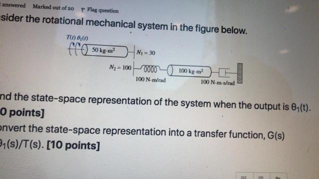 Solved answered Marked out of 20 p Flag question sider the | Chegg.com Solved answered Marked out of 20 p Flag question sider the | Chegg.com