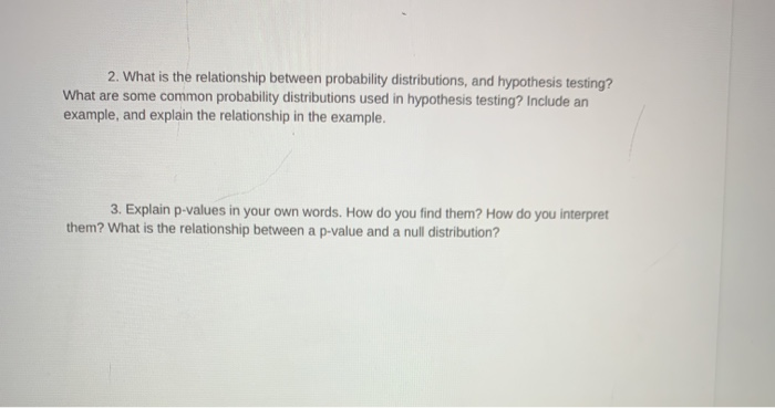 Solved 2. What is the relationship between probability | Chegg.com