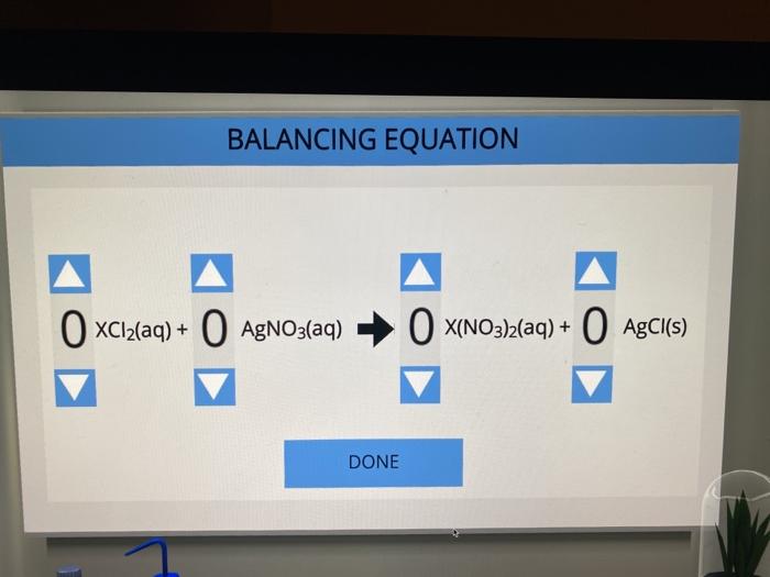 Solved BALANCING EQUATION XCl2(aq) + O AgNO3(aq) | Chegg.com