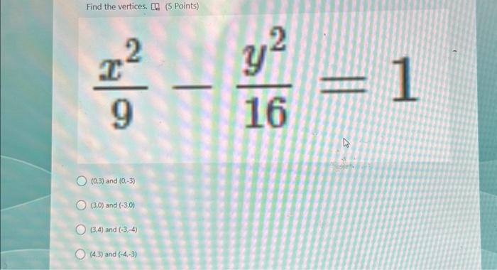 Solved 9x2−16y2=1 | Chegg.com