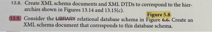 Solved 13.8. Create XML schema documents and XML DTDs to | Chegg.com