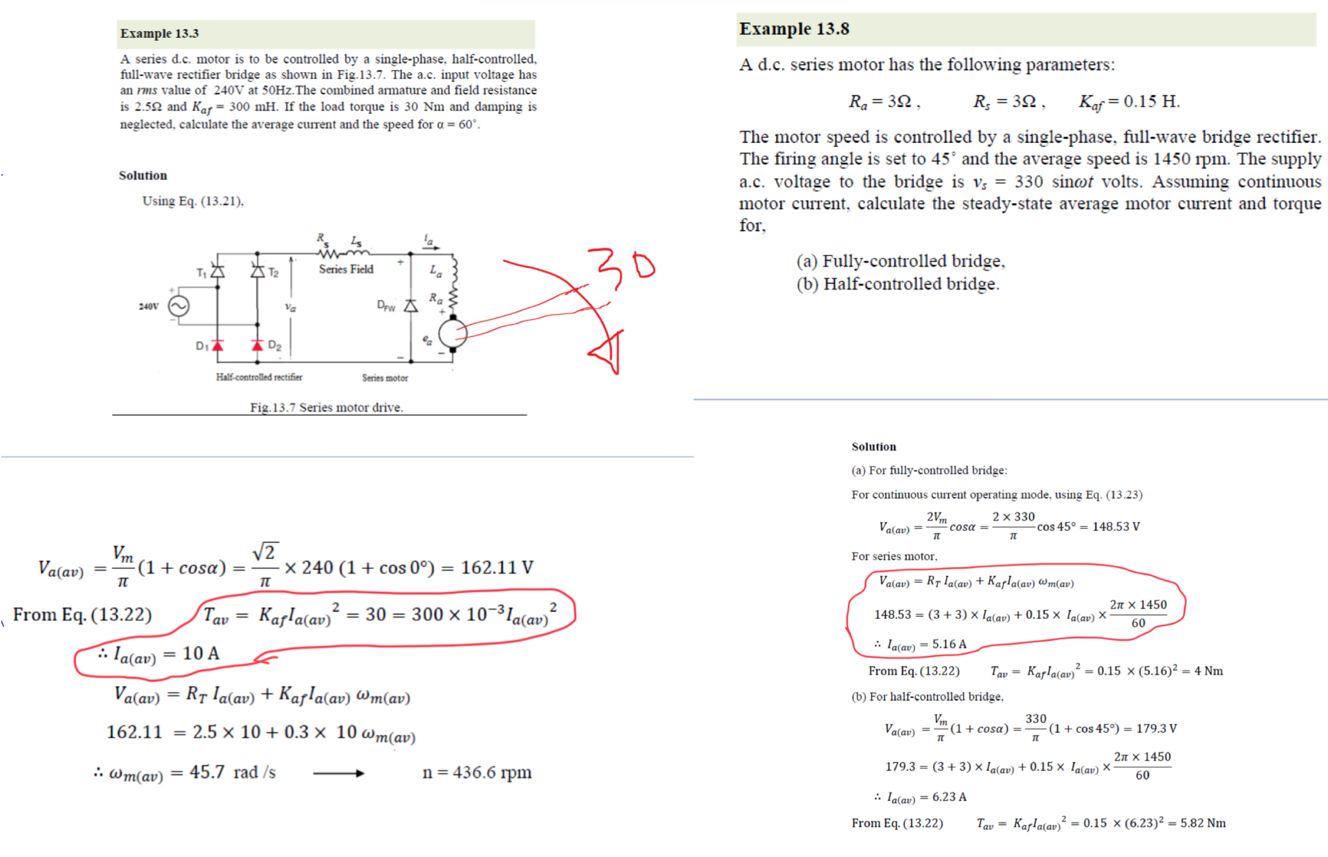 Solved Example 13.3A series d.c. ﻿motor is to be controlled | Chegg.com