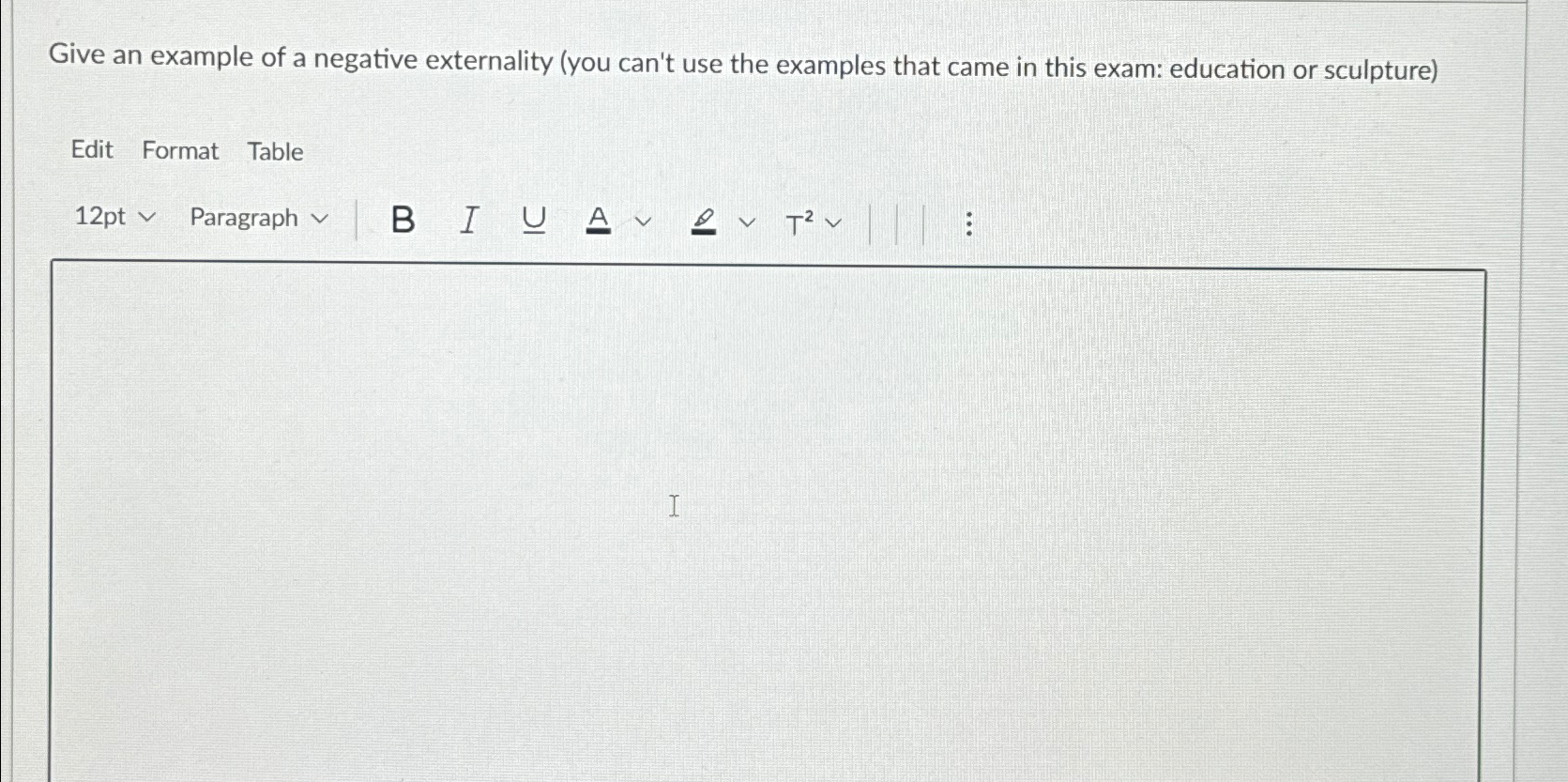 Solved Give an example of a negative externality (you can't | Chegg.com