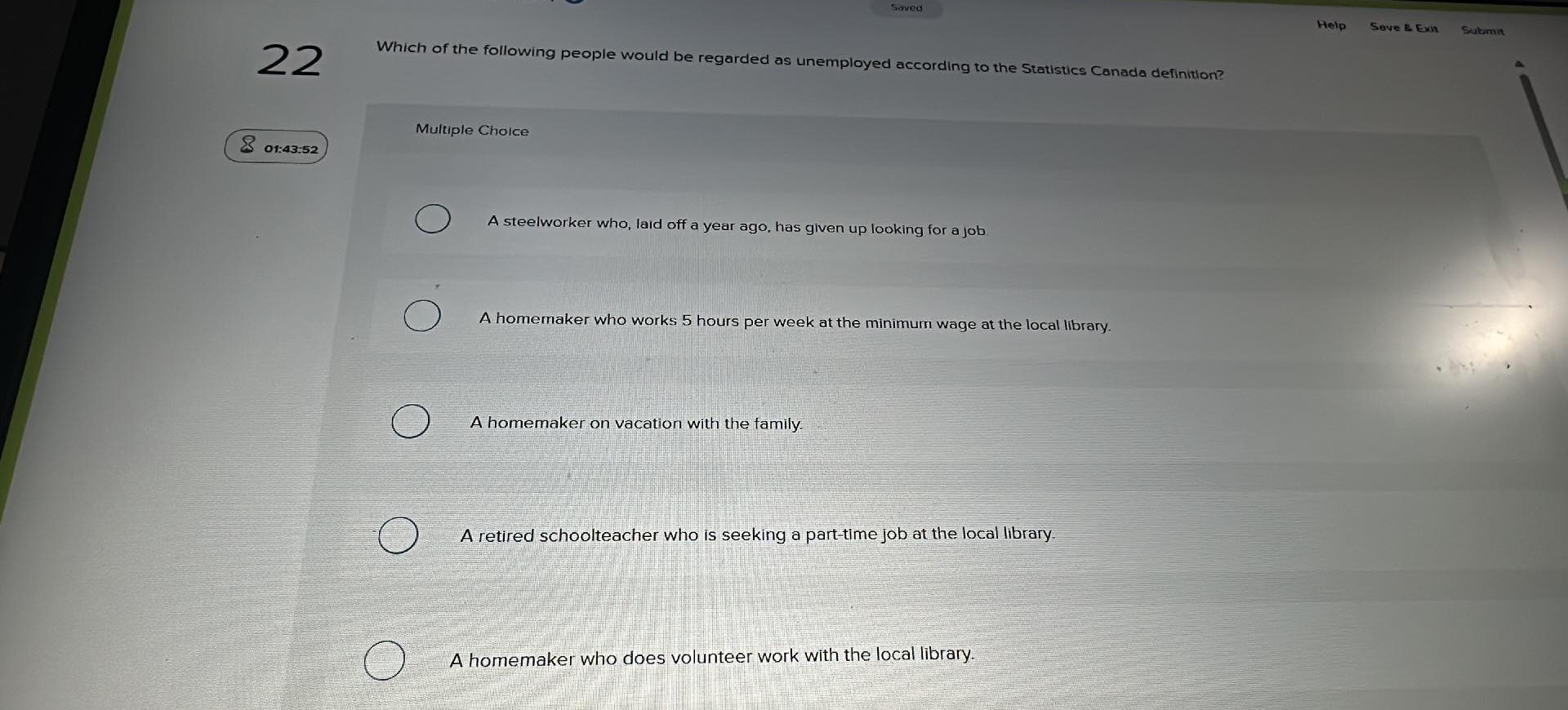Solved 22Which of the following people would be regarded as | Chegg.com