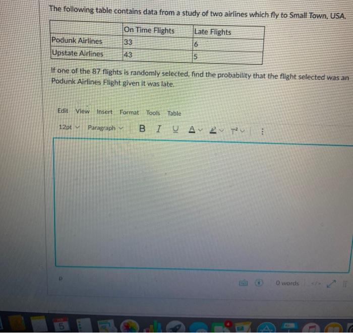 Solved The following table contains data from a study of two | Chegg.com