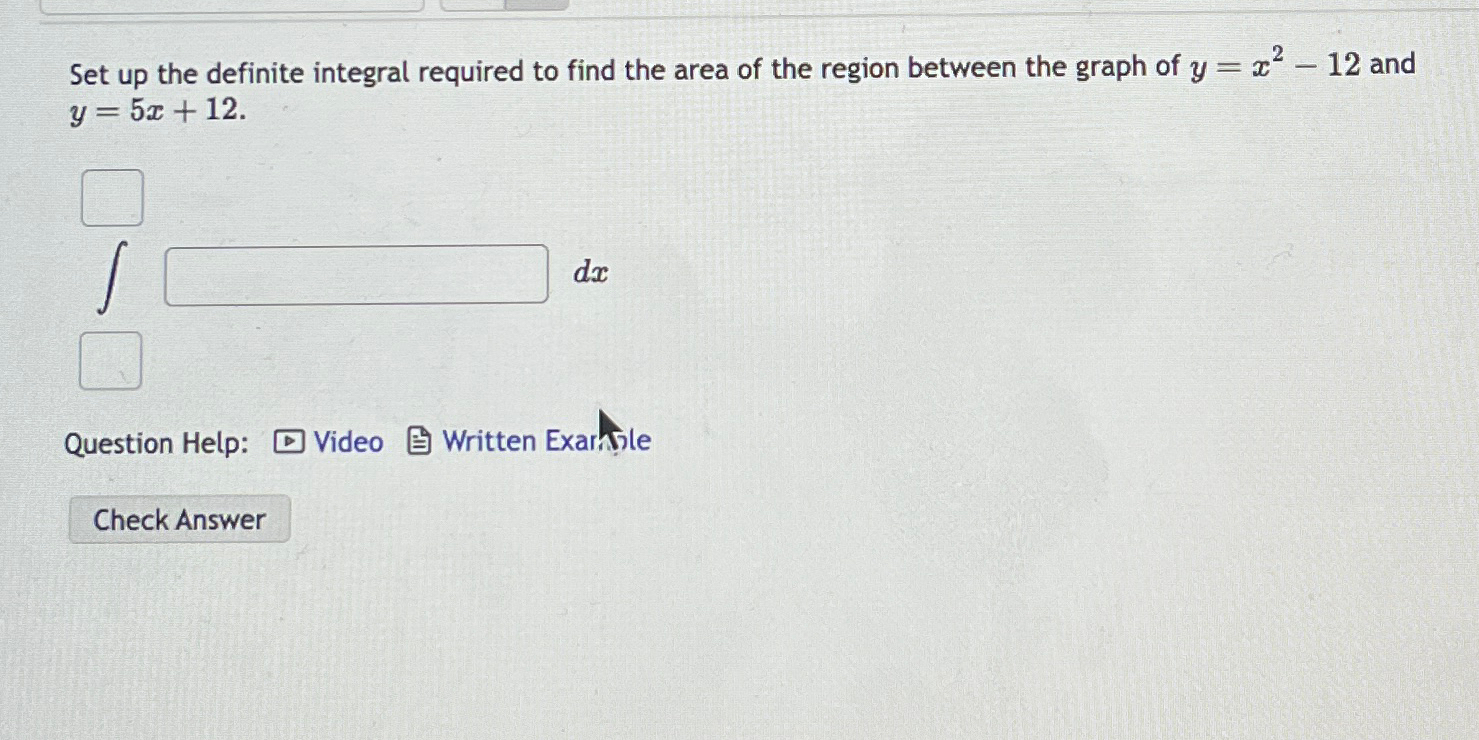Solved Set up the definite integral required to find the | Chegg.com