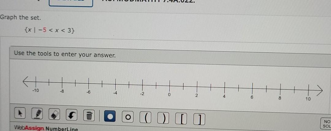 Solved Graph the set. {x 1-5