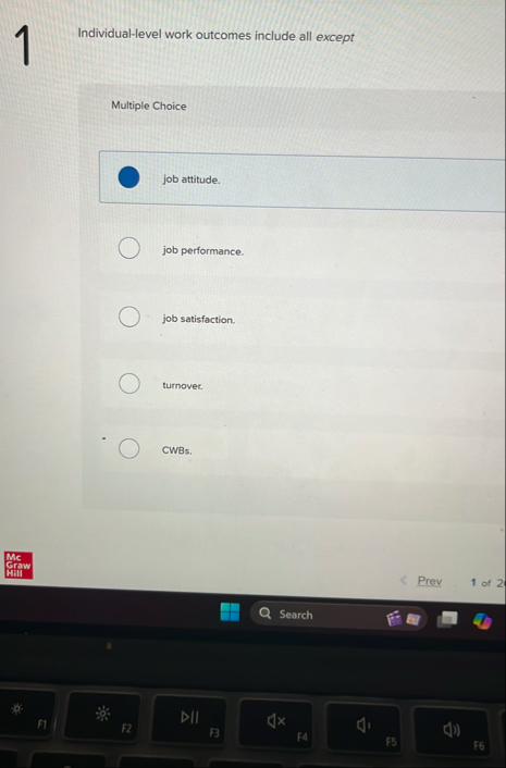 Solved 1Individual-level work outcomes include all | Chegg.com