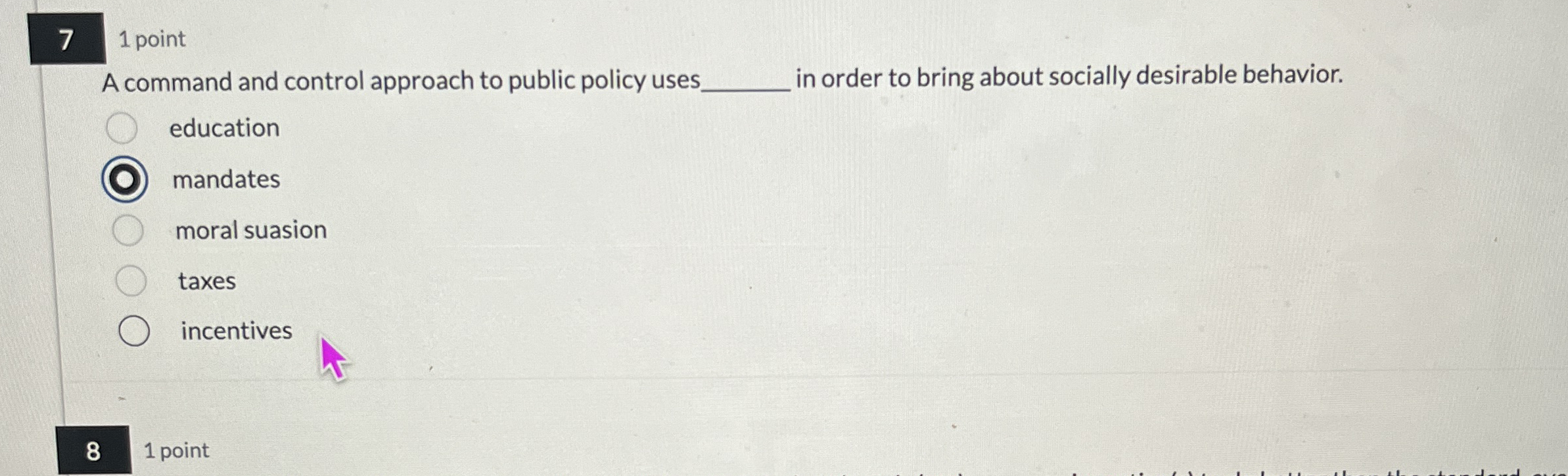 Solved 7 1 ﻿pointA command and control approach to public | Chegg.com