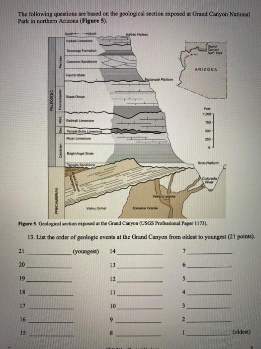 Solved The following questions are based on the geological | Chegg.com