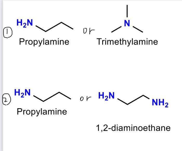 Solved D 6) H₂N Propylamine H₂N Propylamine or or N | Chegg.com