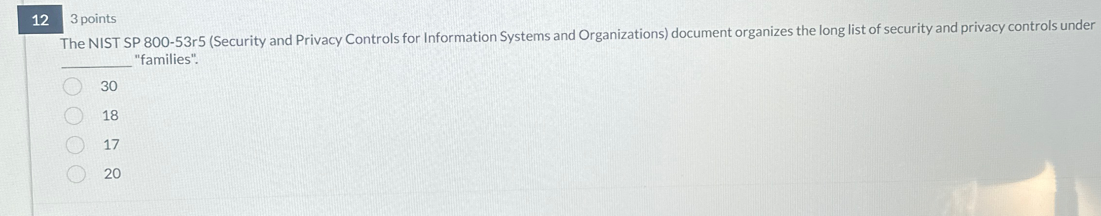 Solved 123 ﻿pointsThe NIST SP 800-53r5 (Security and Privacy | Chegg.com