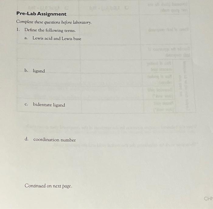 Solved Pre-Lab Assignment Complete these questions before | Chegg.com Solved Pre-Lab Assignment Complete these questions before | Chegg.com