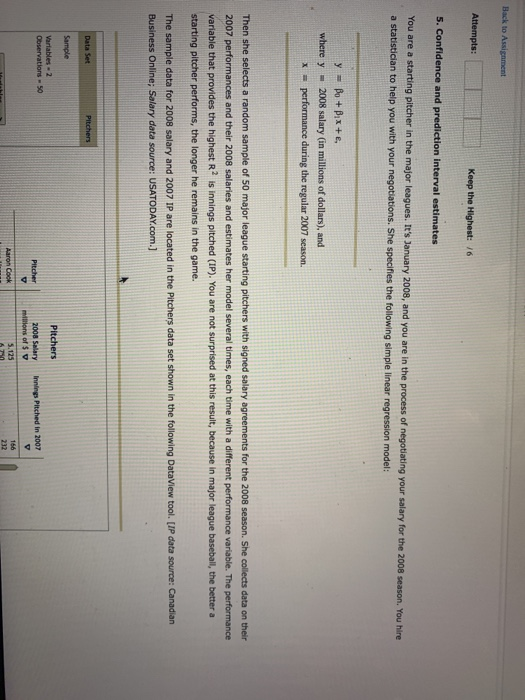 Back to Assignment Attempts: Keep the Highest: /6 5. | Chegg.com