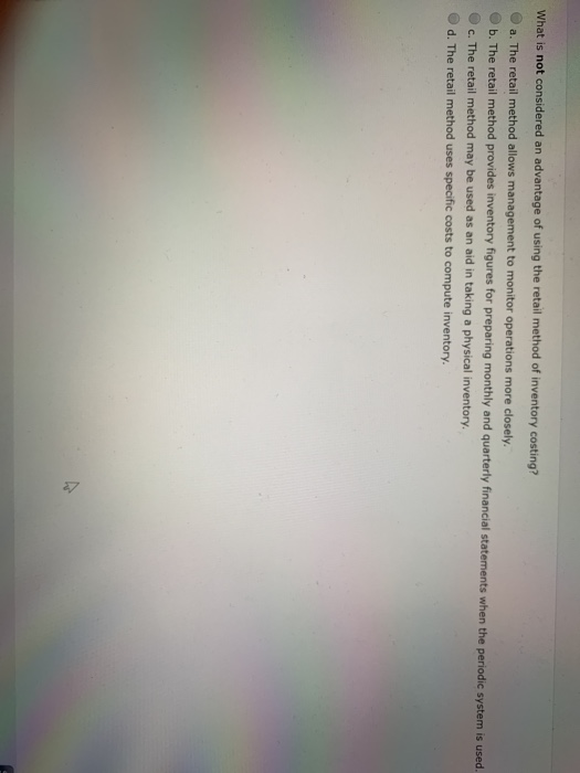 Solved The specific identification inventory method cannot | Chegg.com
