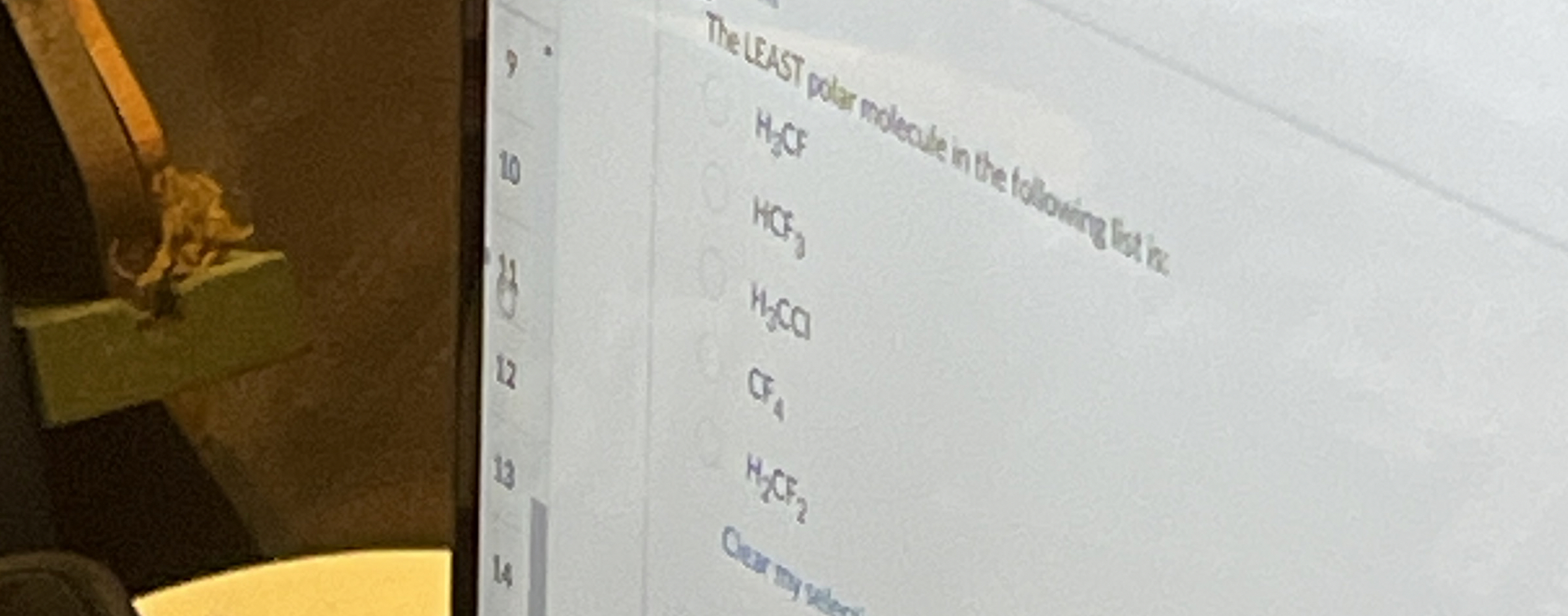 Solved the least polar molecule in the following list | Chegg.com
