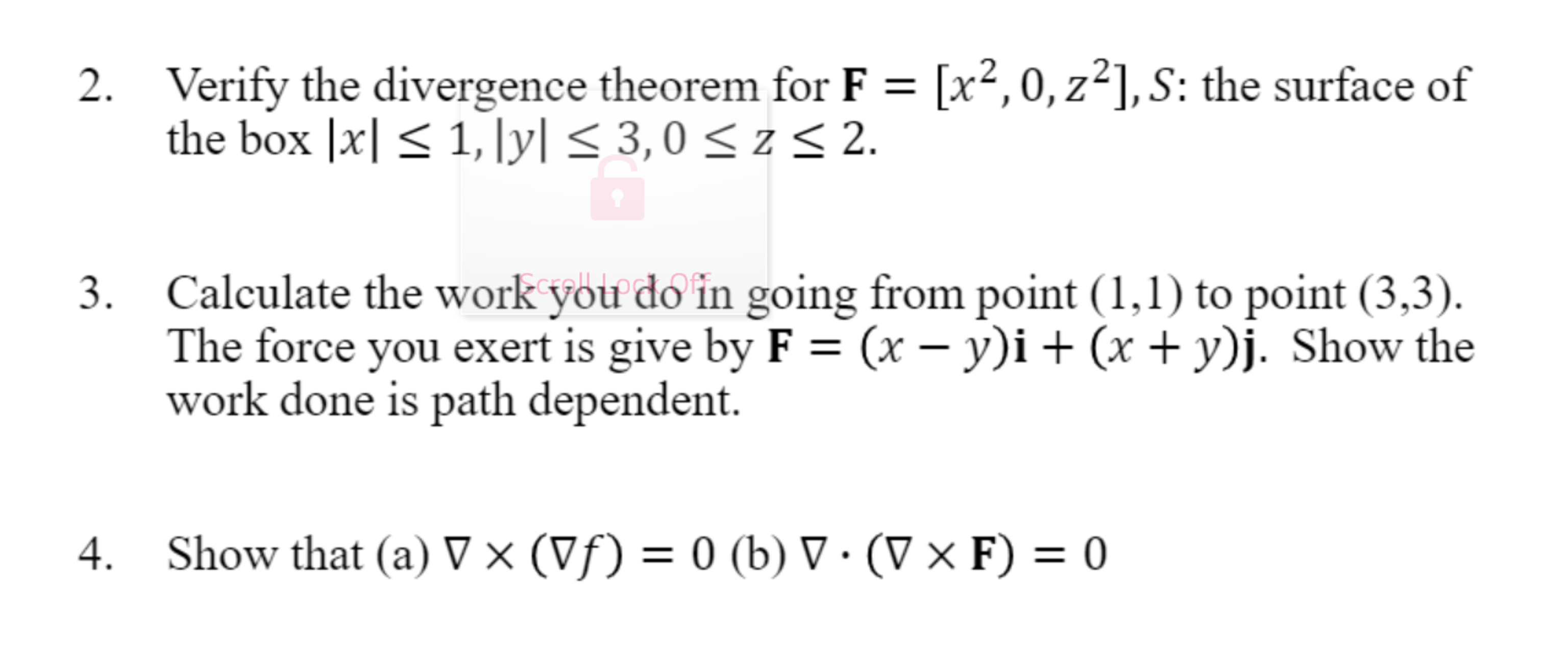 Solved 1.Verify the divergence theorem for F=[x2,0,z2],S ﻿: | Chegg.com