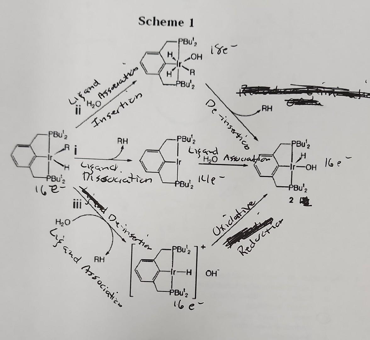 Give The Oxidation State Electron Count And Reaction