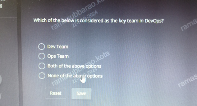 Solved Which of the below is considered as the key team in | Chegg.com