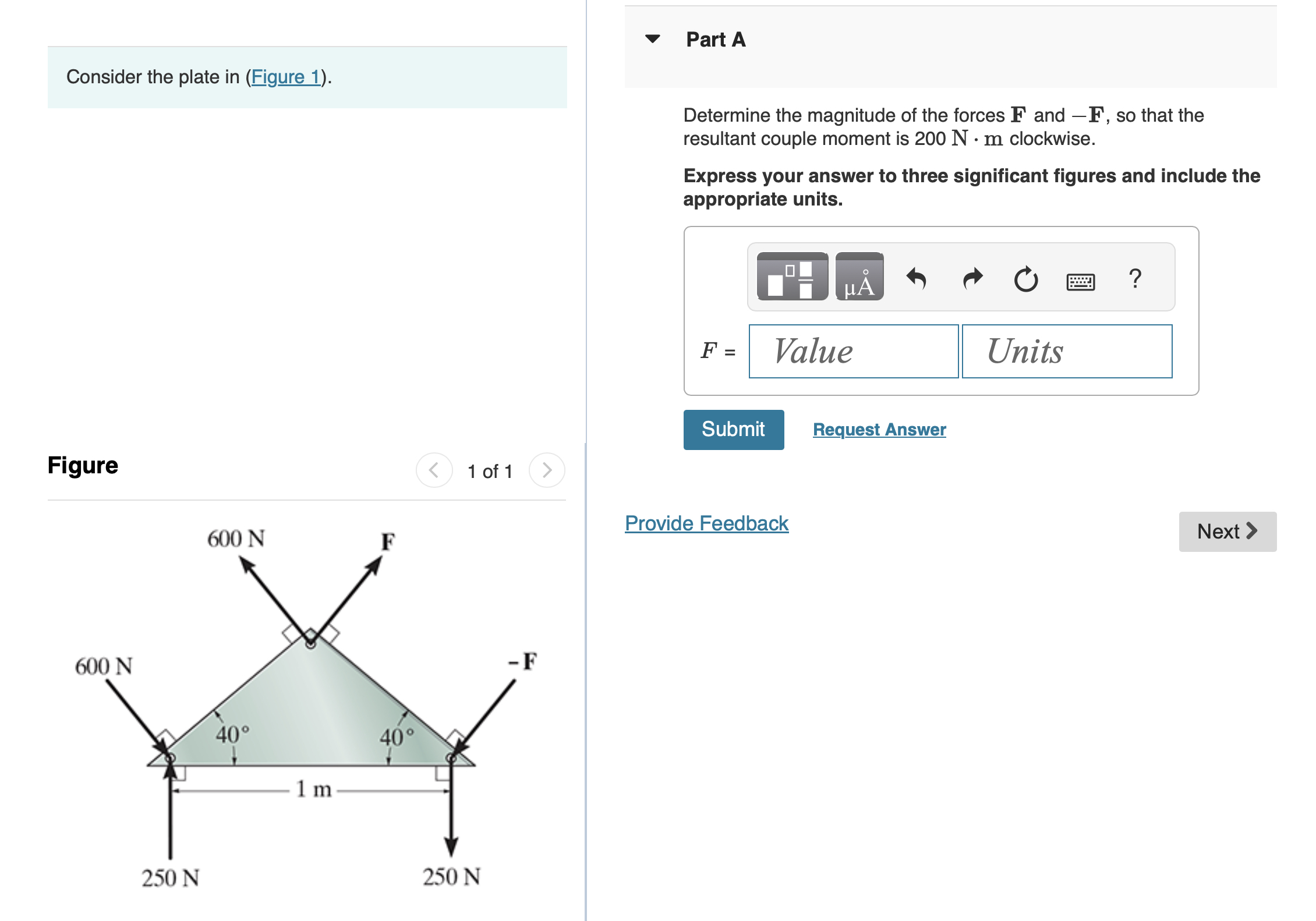 Solved Part AConsider the plate in (Figure 1).Determine the | Chegg.com