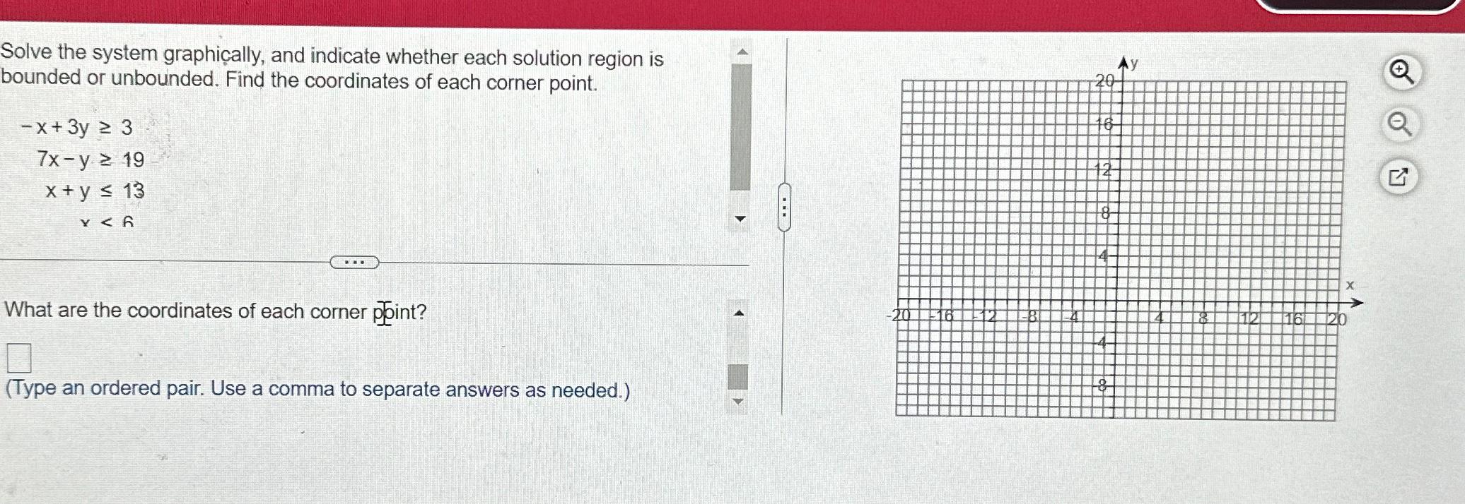 Solved Solve the system graphically, and indicate whether | Chegg.com