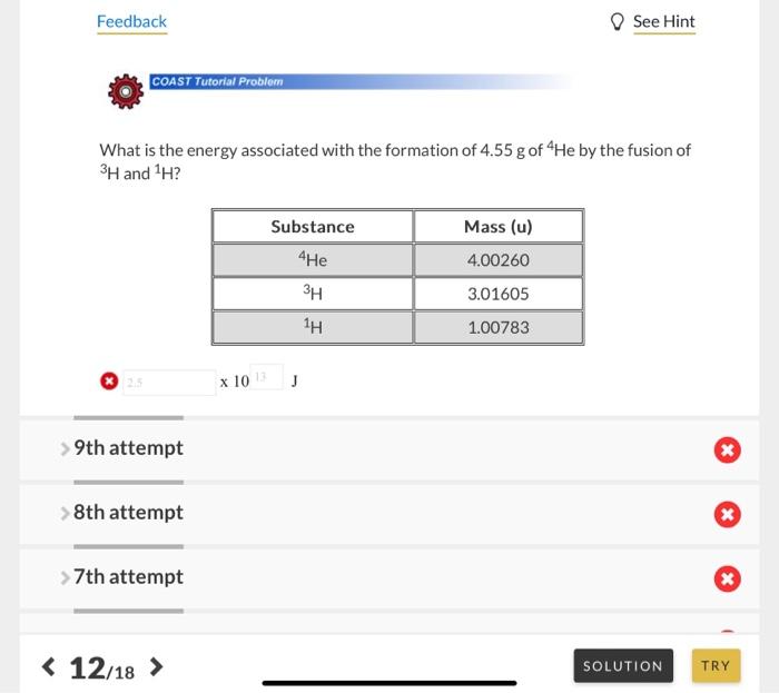 Solved What is the energy associated with the formation of | Chegg.com