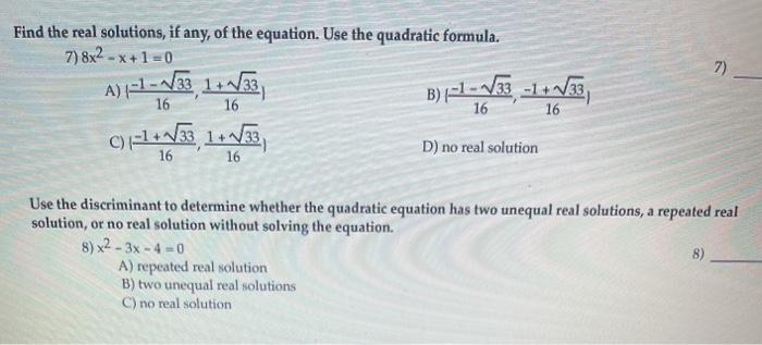 Solved Find the real solutions, if any, of the equation. Use | Chegg.com