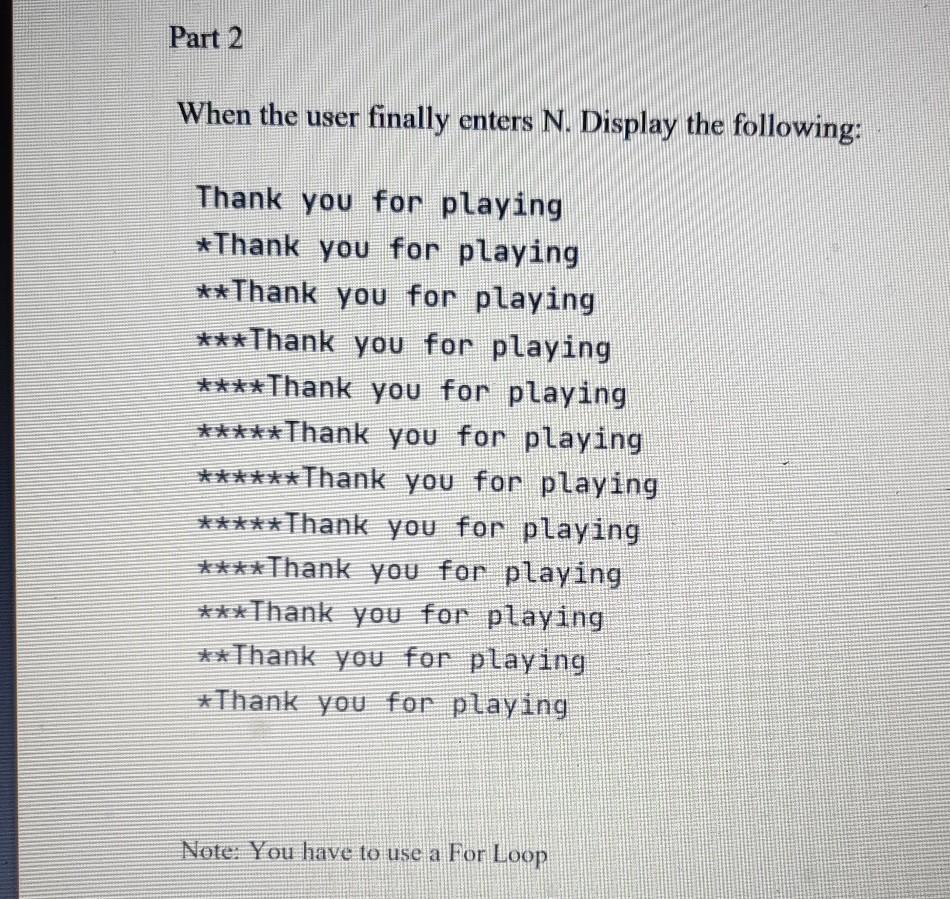 Solved Lab Exercise 2- Looping Create the C# Programs based | Chegg.com