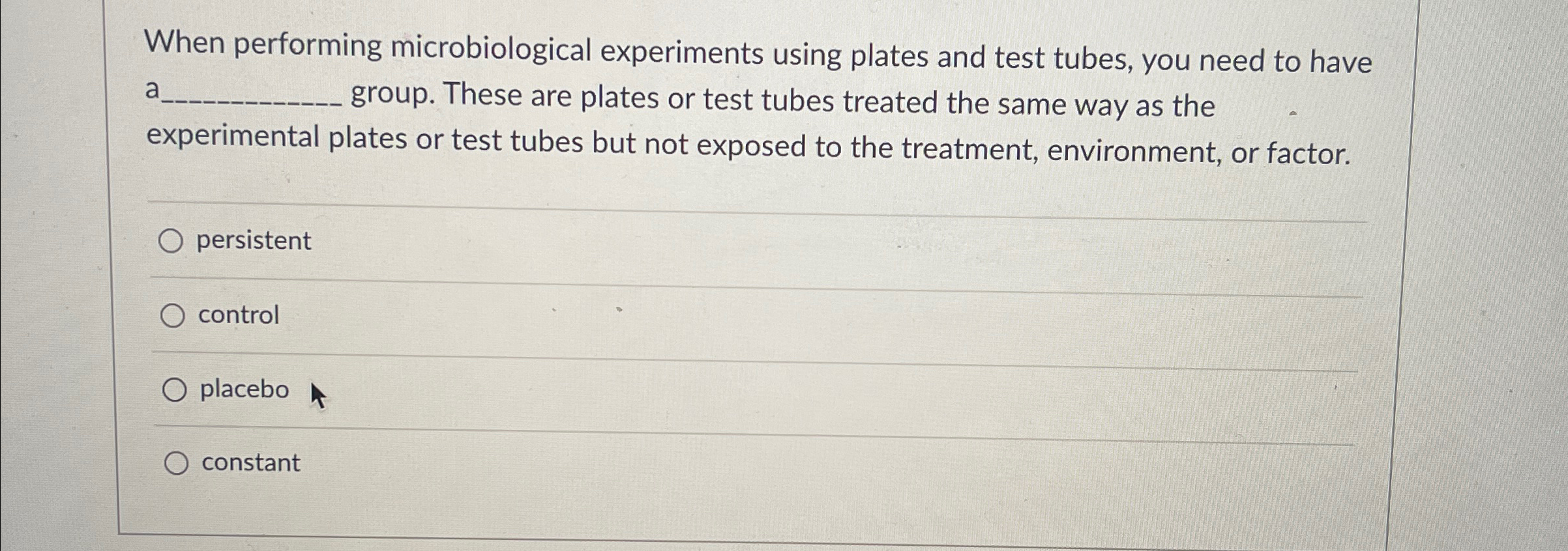 Solved When performing microbiological experiments using | Chegg.com