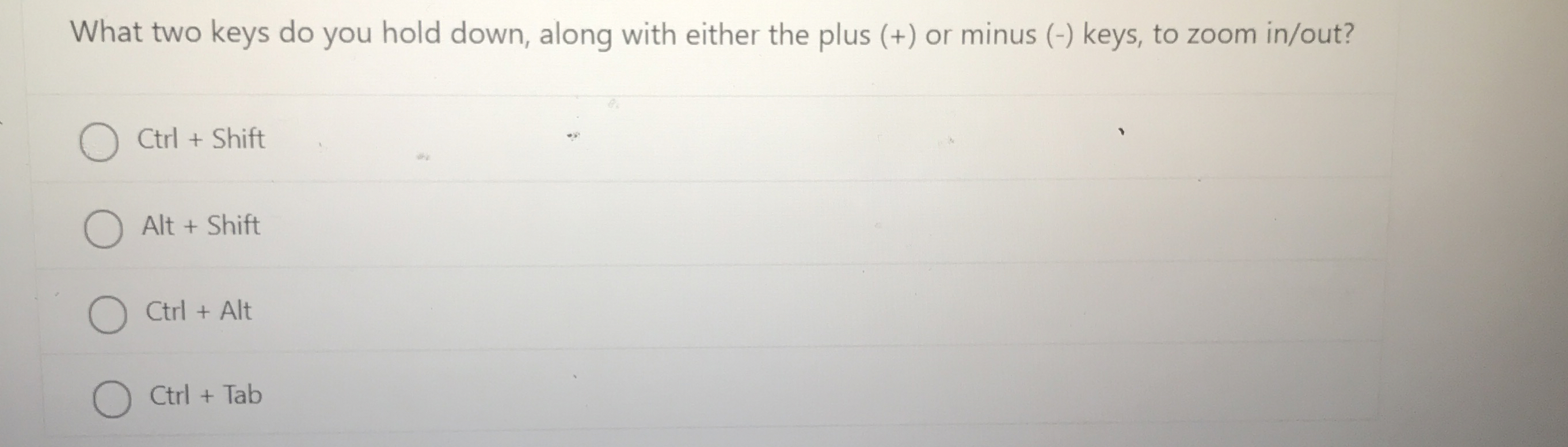 Solved What two keys do you hold down, along with either the | Chegg.com