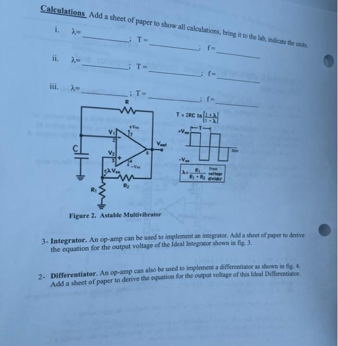 Figure 2. Astable Multivibrator 3- Integrator. An | Chegg.com
