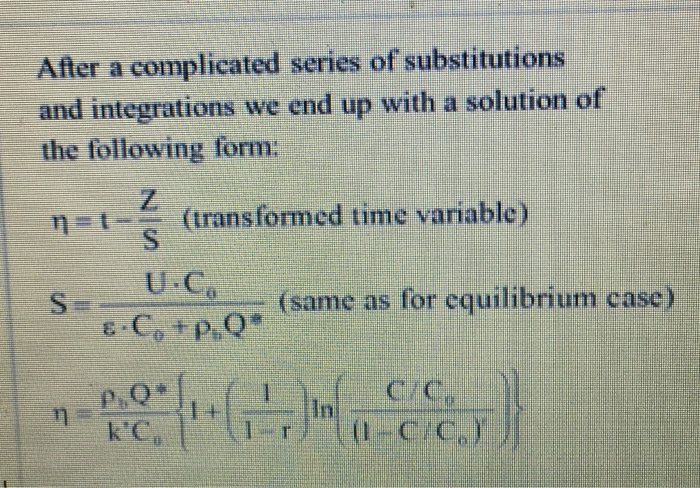 Example 2: Adsorption Column Design Use the data in | Chegg.com