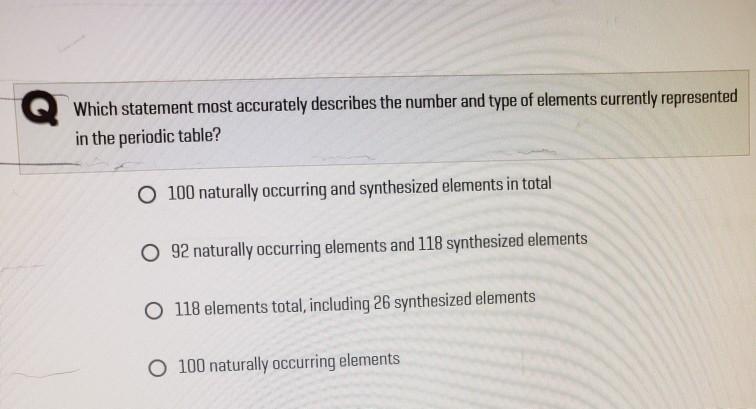 Solved Which statement most accurately describes the number | Chegg.com
