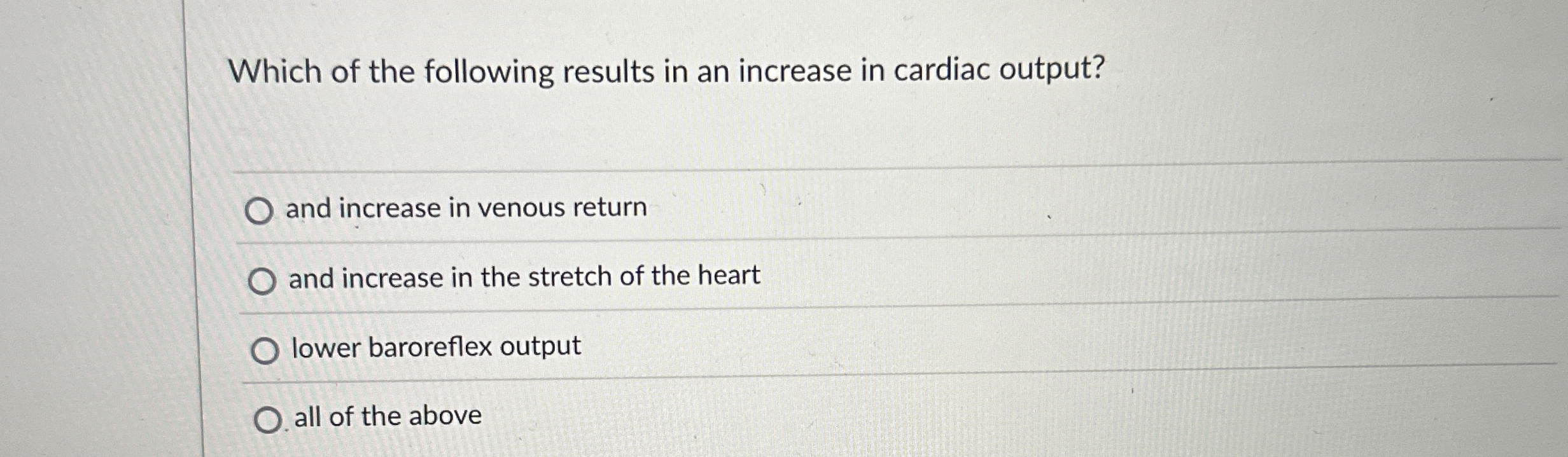 Solved Which of the following results in an increase in | Chegg.com