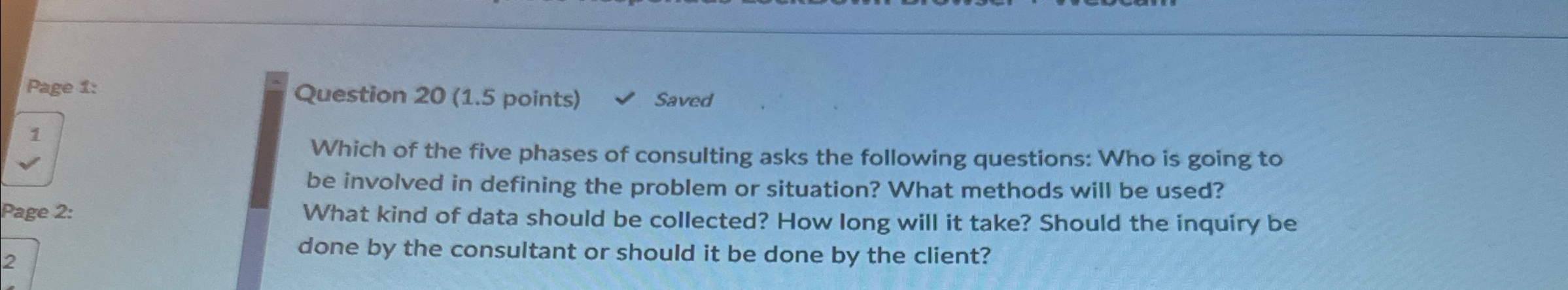 Solved Question 20 (1.5 ﻿points) ﻿SavedWhich of the five | Chegg.com
