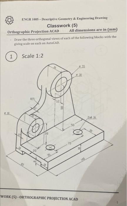 Solved ENGR 1005 - Descriptive Geometry & Engineering | Chegg.com