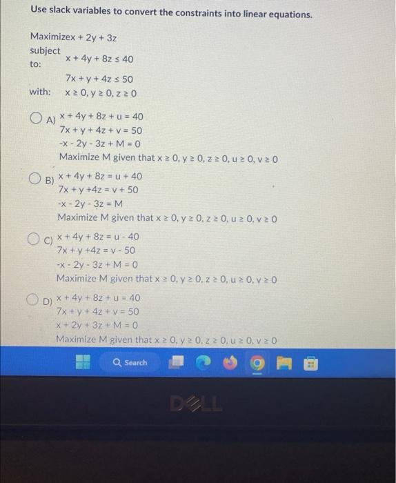 Solved Write the initial simplex tableau for the linear | Chegg.com