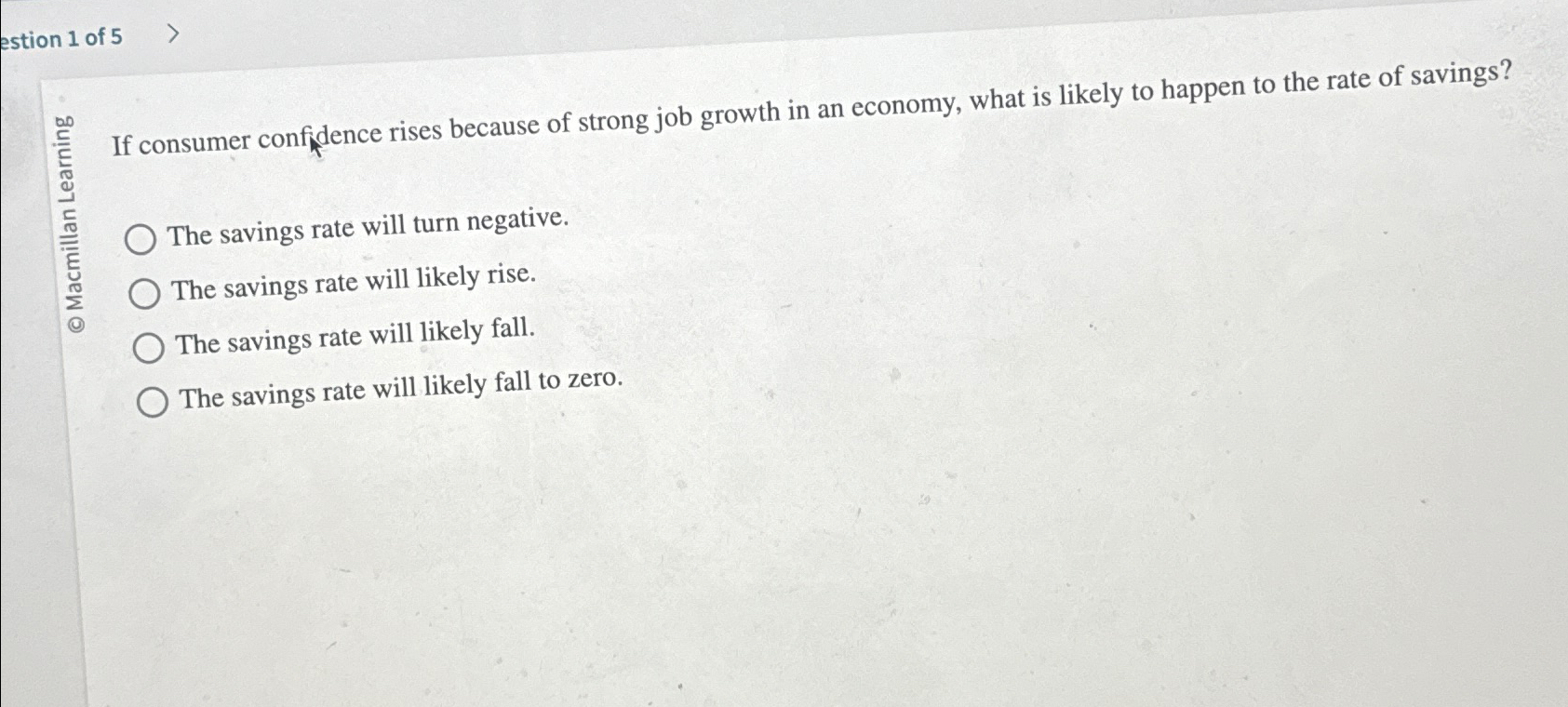 Solved If consumer conf dence rises because of strong job | Chegg.com