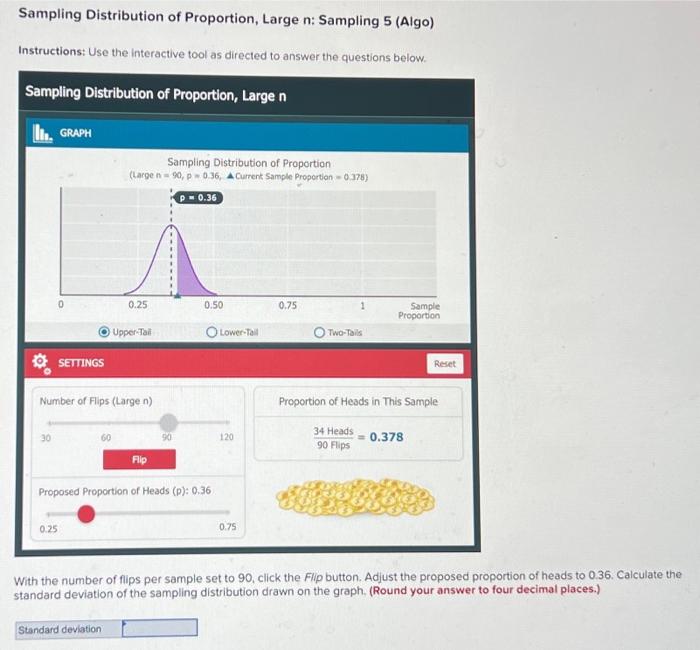 Solved Sampling Distribution of Proportion, Large n : | Chegg.com