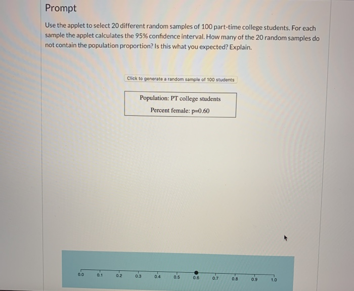 Solved Prompt Use the applet to select 20 different random | Chegg.com