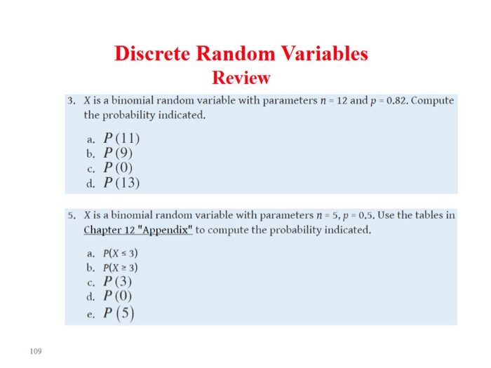 Solved Discrete Random Variables Review Determine whether or | Chegg.com