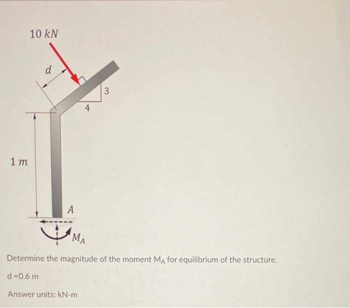 Solved Determine the magnitude of the moment MA for | Chegg.com