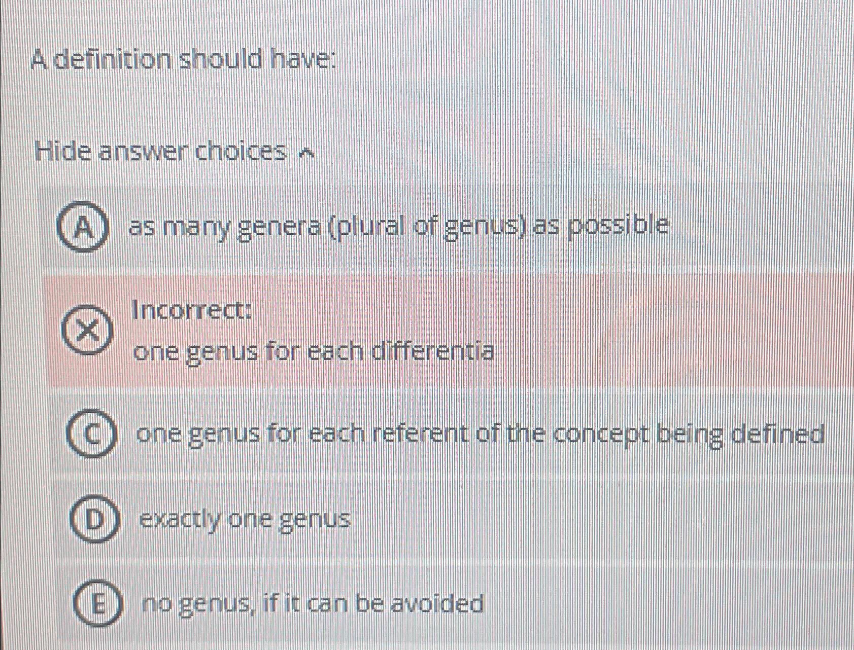 Solved A definition should have:Hide answer choices ???as | Chegg.com