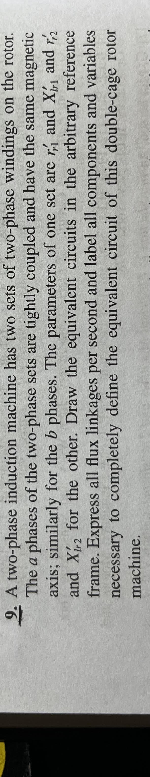 Solved Please see picture and solve the two phase induction | Chegg.com