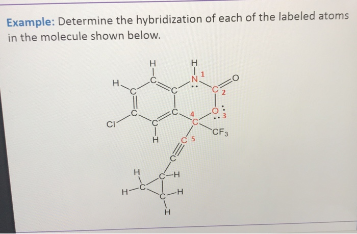 Solved Example: Determine the hybridization of each of the | Chegg.com
