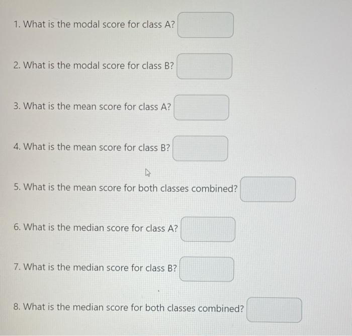 Solved Determine the mode, mean and median for the two | Chegg.com