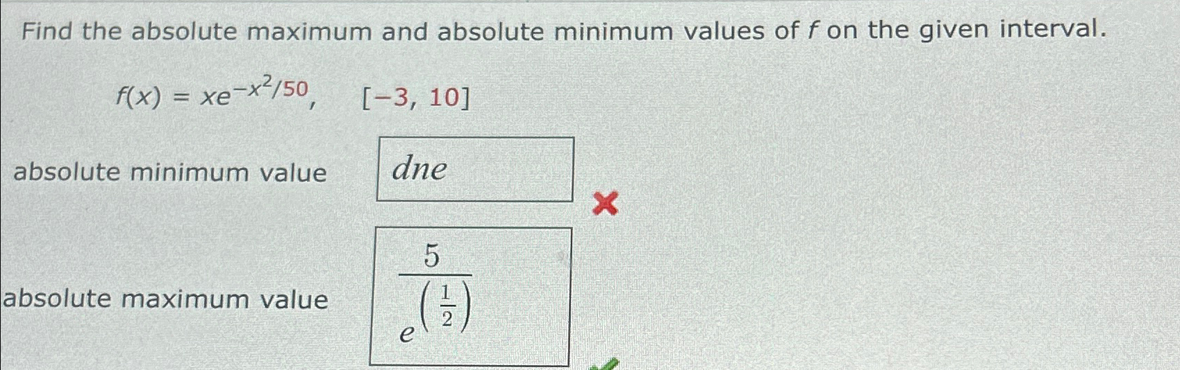 Solved Find the absolute maximum and absolute minimum values | Chegg.com
