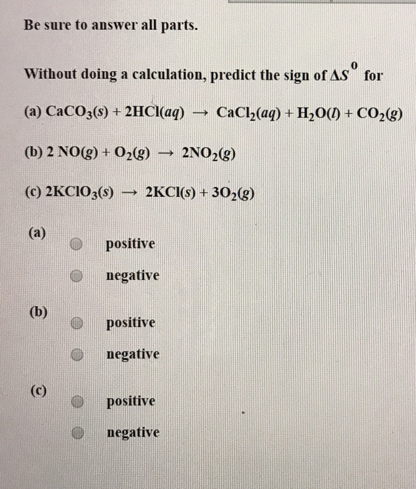 Solved Be sure to answer all parts. Without doing a | Chegg.com